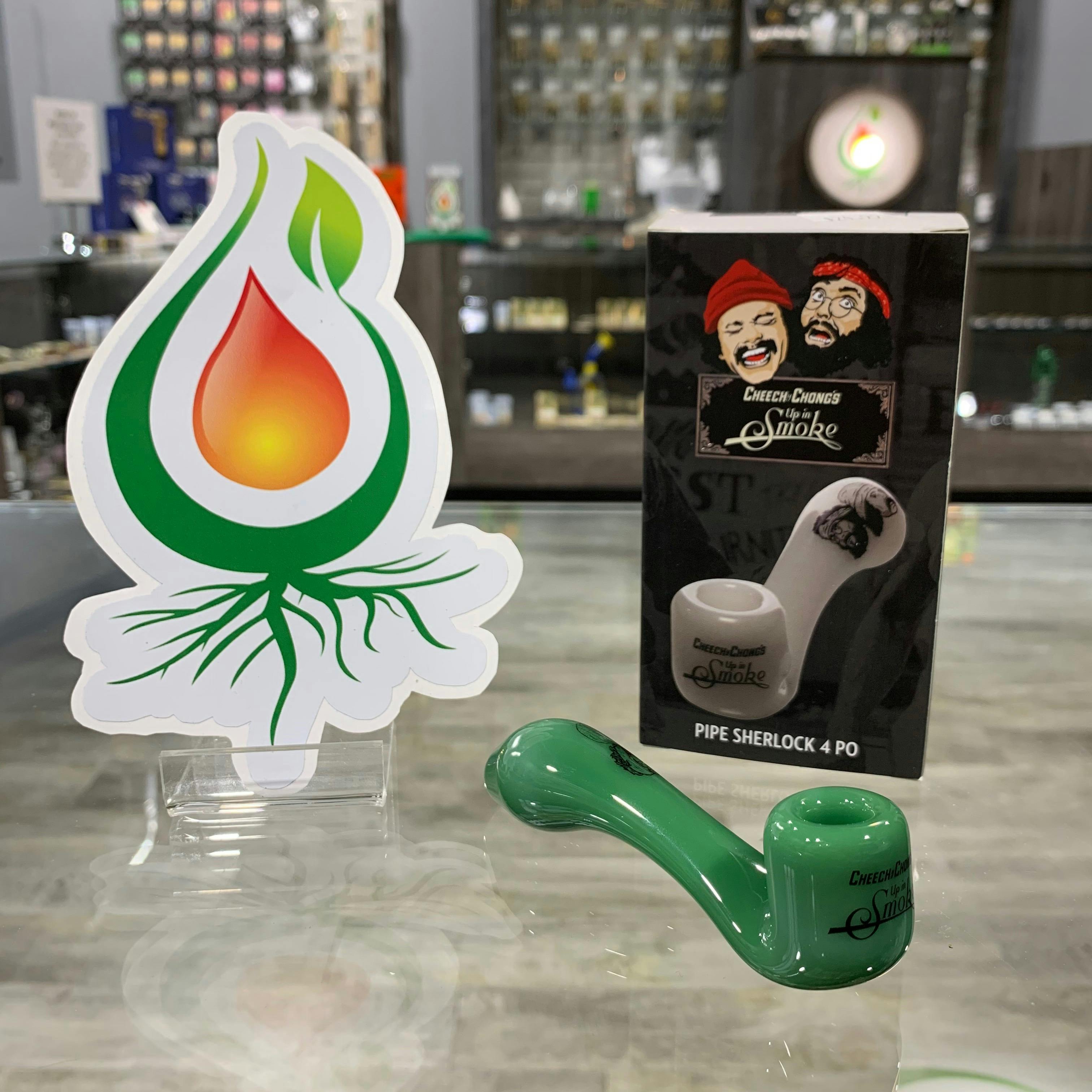 Cheech & Chong Glass: Sherlock Pipe - Clear | Leafly