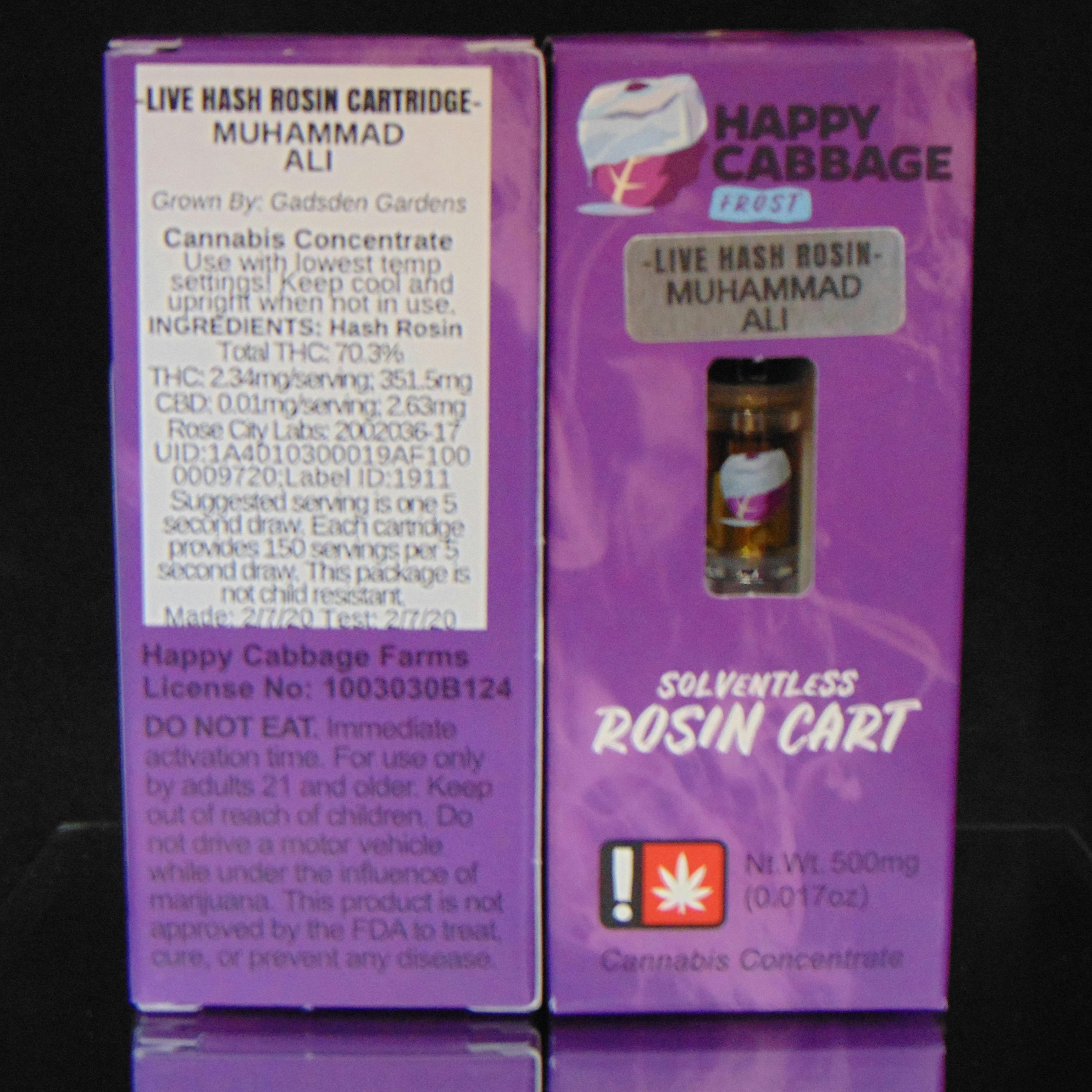 Happy Cabbage Farms: Muhammad Ali Cartridge 0.5g | Leafly