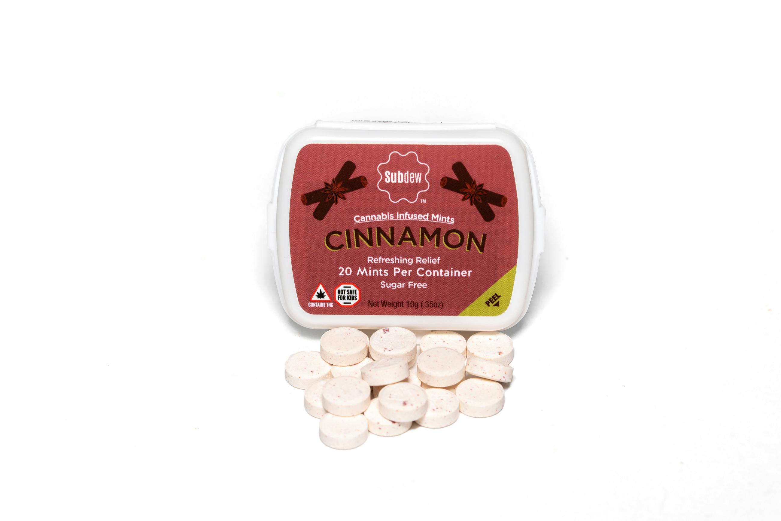 Subdew: Cinnamon Mints 60mg 20-pack | Leafly