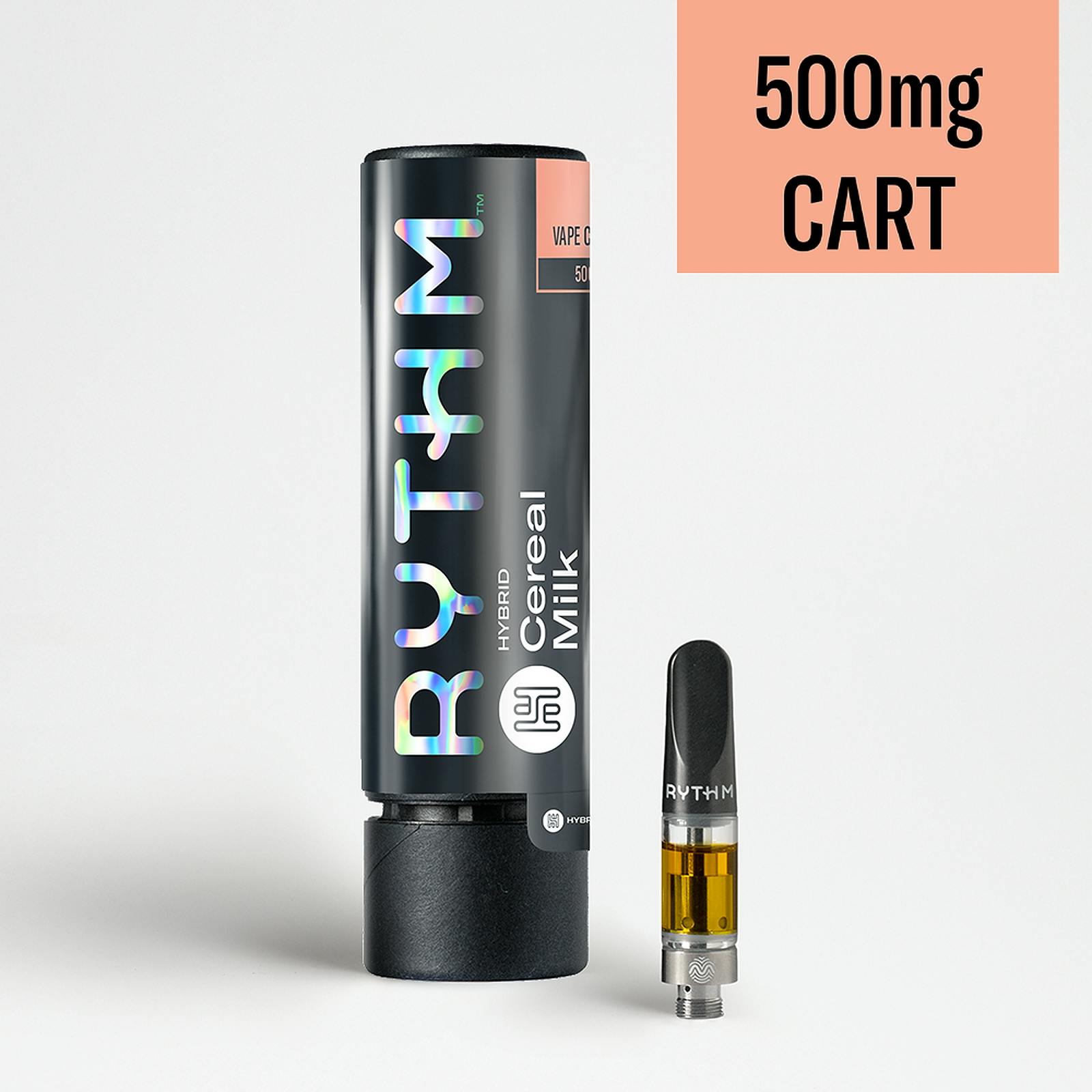 RYTHM: RYTHM Hybrid Vape Cartridge Cereal Milk 500mg | Leafly